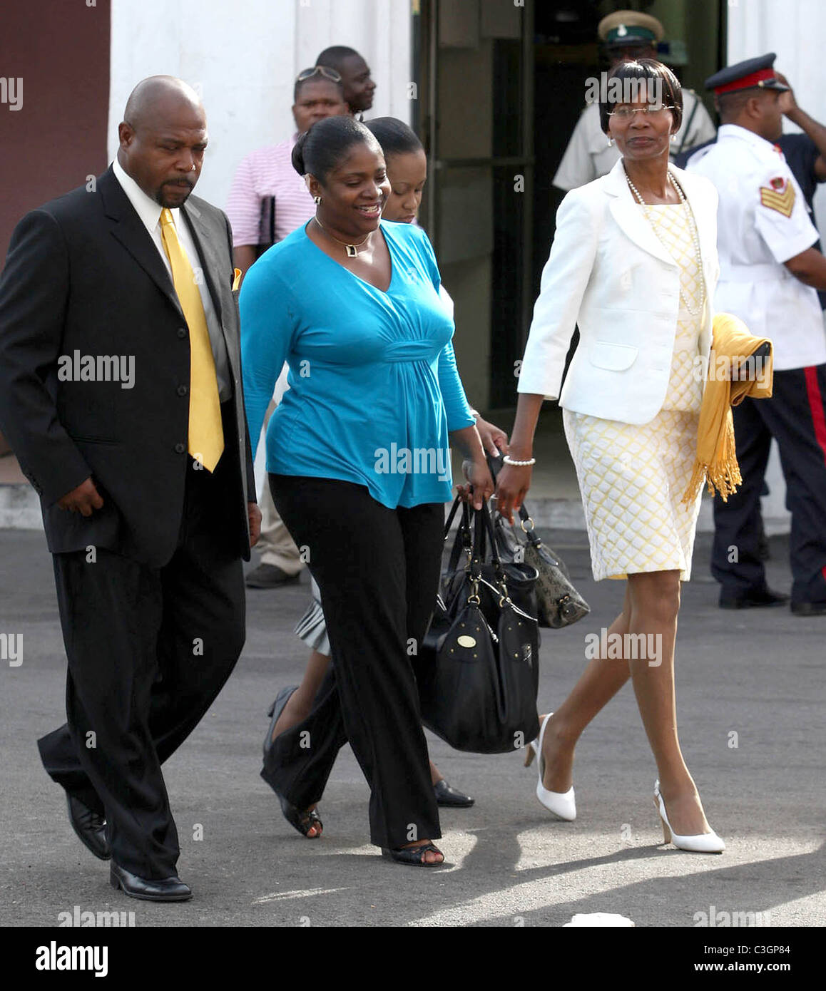 Tarino Lightbourne and Pleasant Bridgewater outside court at the ...