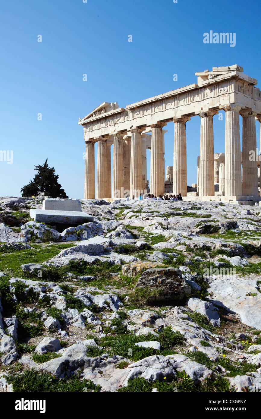 old pillars, Acropolis, Athens, Greece Stock Photo - Alamy