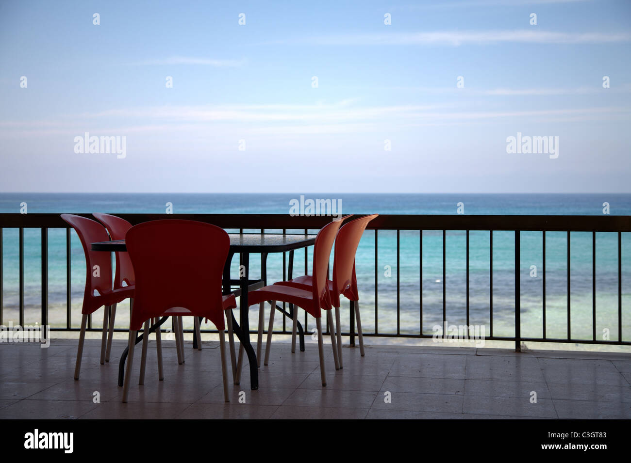 Chairs sea view hi-res stock photography and images - Alamy