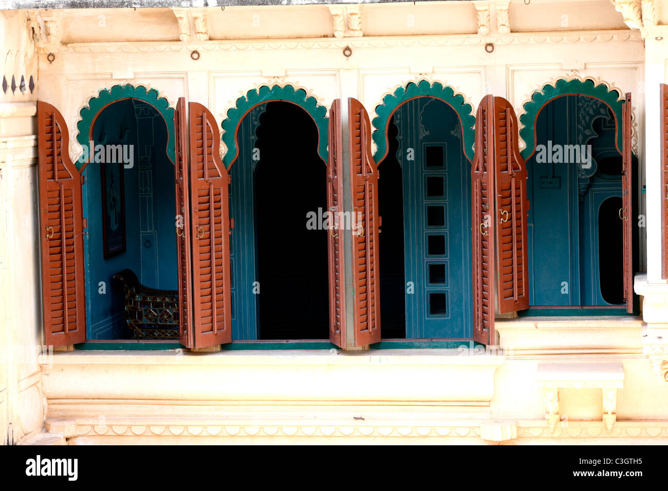 Window in the city palace, Udaipur, Rajasthan,India Stock Photo - Alamy