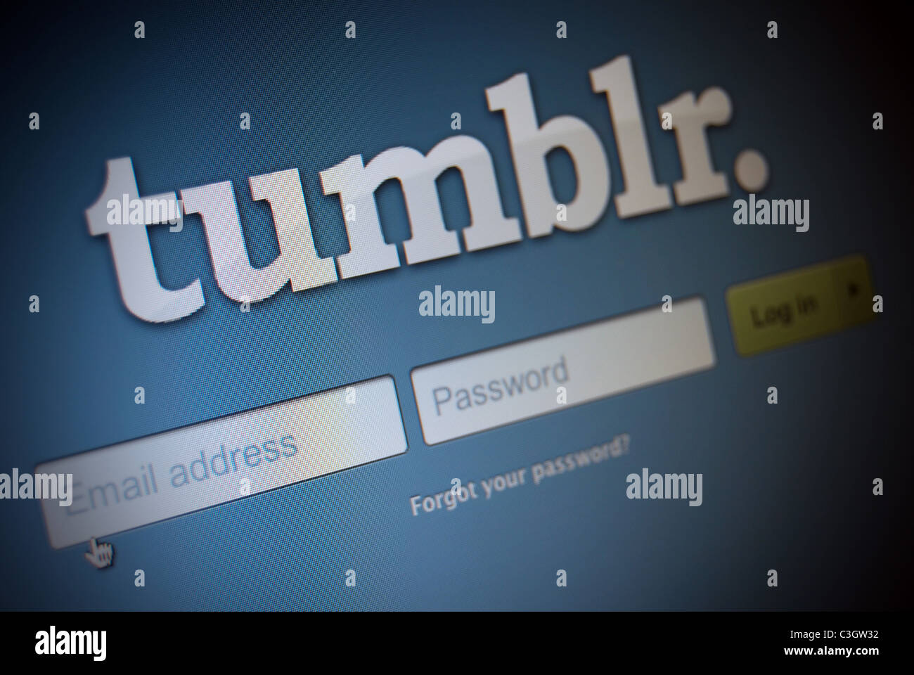 A photo illustration of the Tumblr social networking website Stock ...