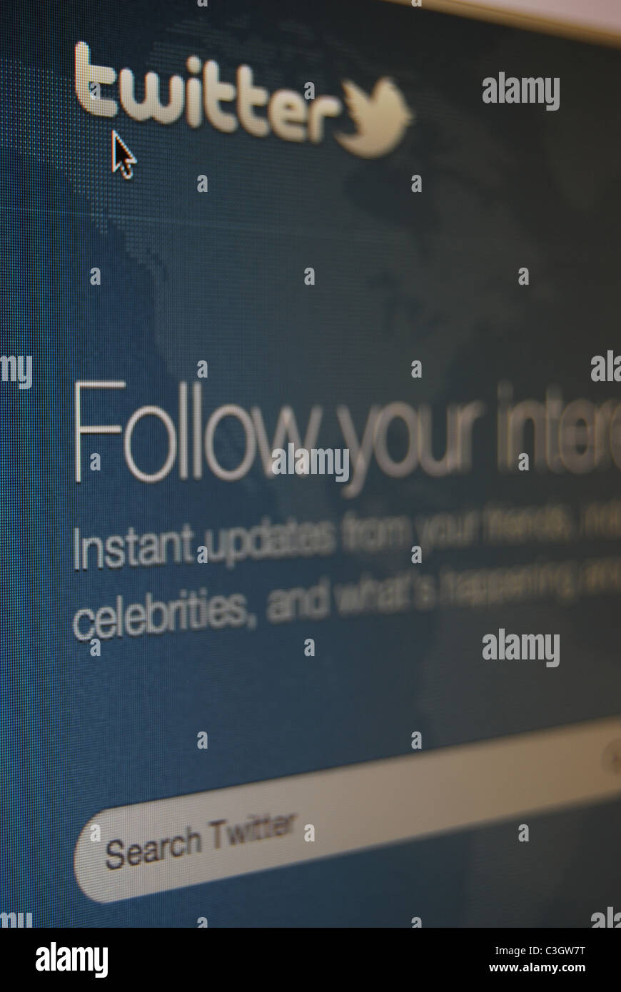 A photo illustration of the Twitter social networking website Stock ...