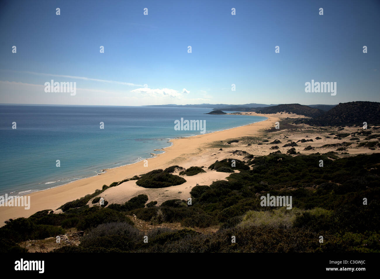 landscape view of Golden beach in Northern Cyprus Stock Photo - Alamy