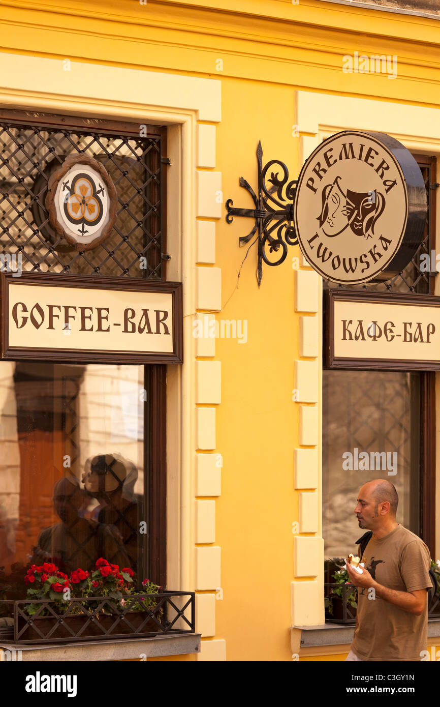 Coffee shop, L'viv, Ukraine Stock Photo - Alamy