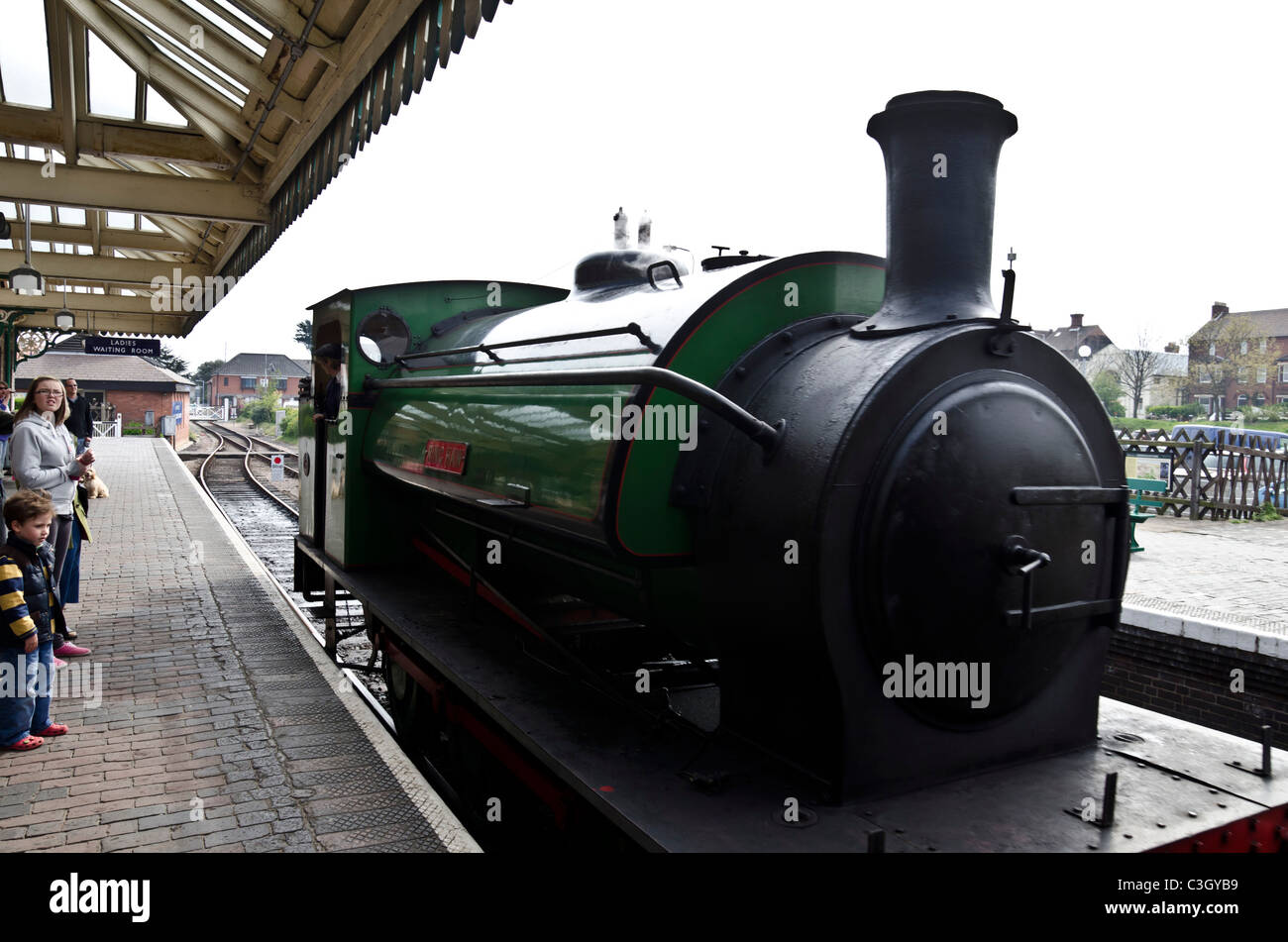 Saddle tank steam locomotive at Sheringham Station on the North Norfolk ...