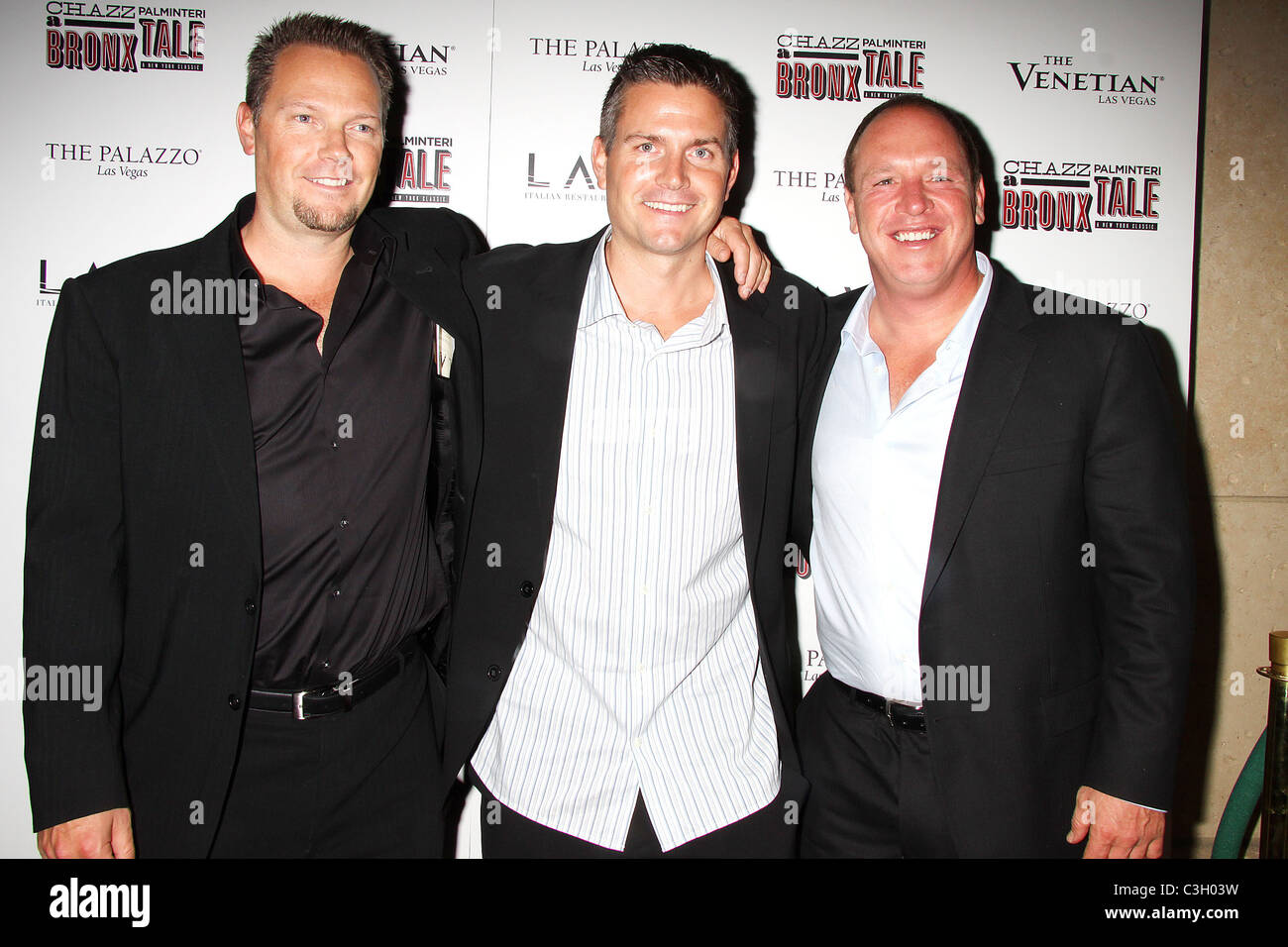 Matt Othick, Trent Othick, John Gauhan 'A Bronx Tale' post performance ...