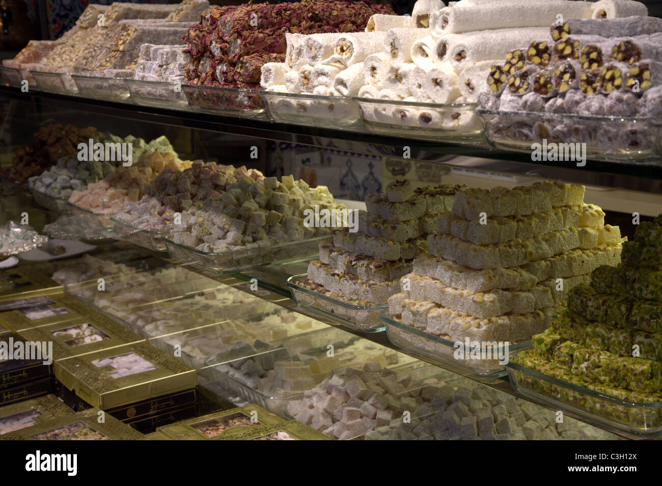 Turkish delight on display Stock Photo - Alamy