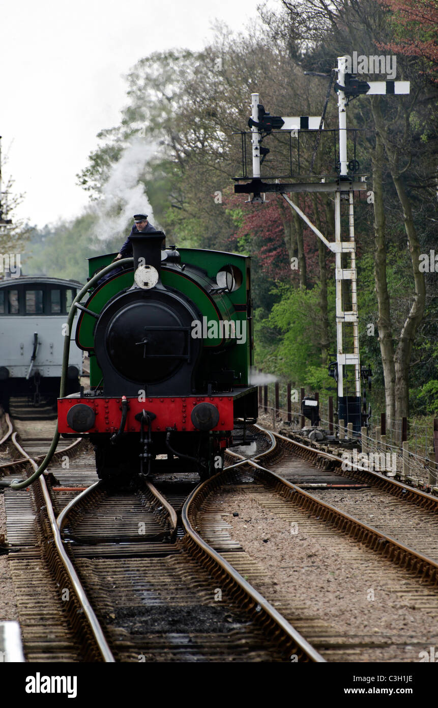Saddle tank steam engine being filled with water on the North Norfolk ...