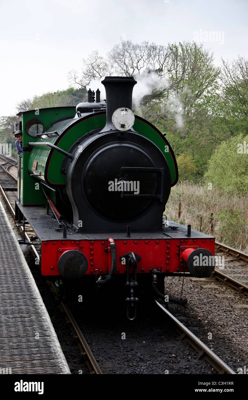 Saddle tank steam engine on the North Norfolk Railway, Norfolk, England ...