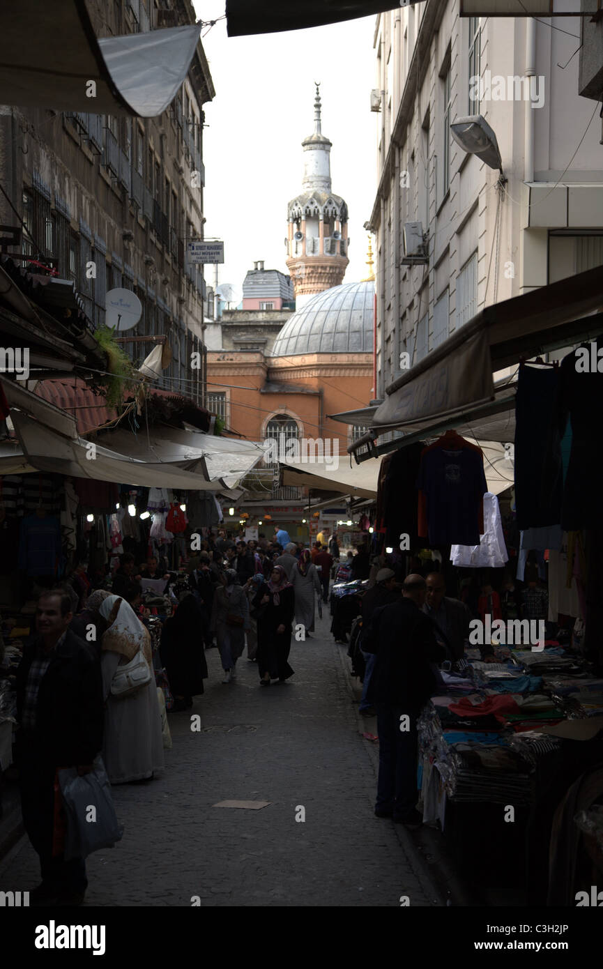view of the grand bazaar with mosque in the background Stock Photo - Alamy