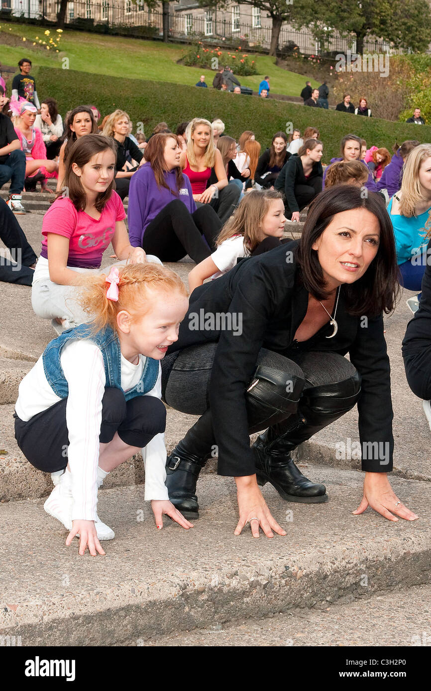 Davina McCall dances with the crowd as Sky 1 launches the TV dance ...