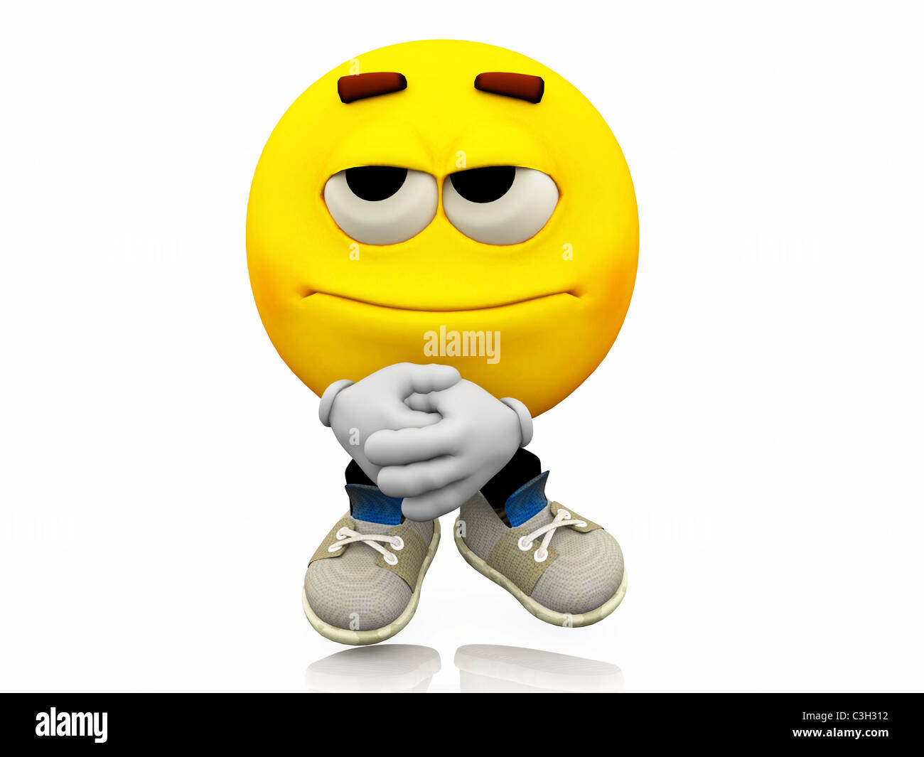 Smiley, Emoticon. Facial expression. Angelic emotional expression on a ...