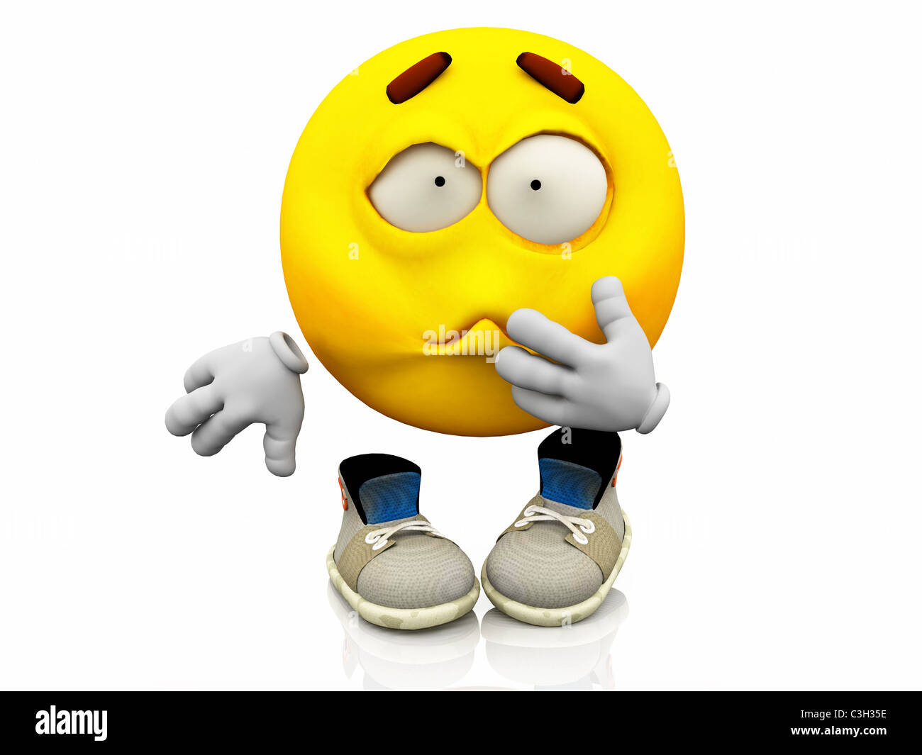 Smiley, emoticon. Facial expression. Sick emotional expression on a ...