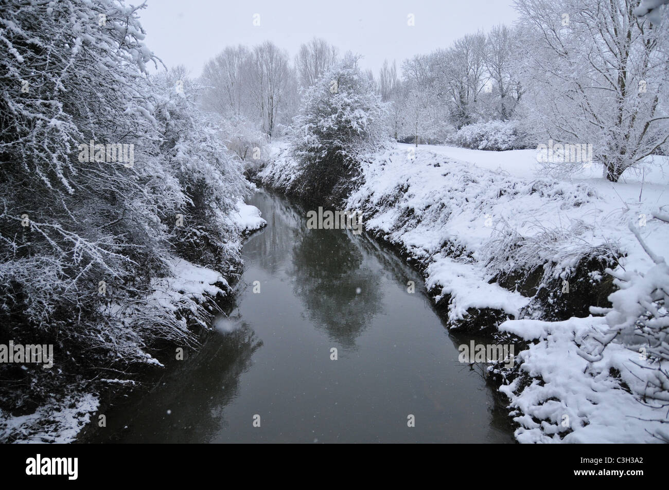 River Mole in winter with snow Stock Photo - Alamy