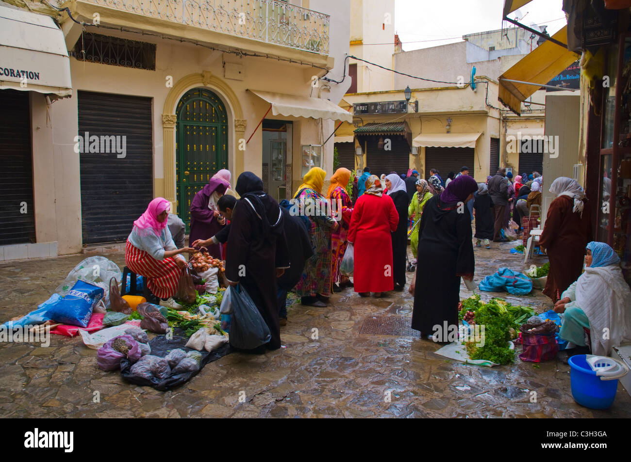 Market in Medina old town Tangier Morocco northern Africa Stock Photo ...