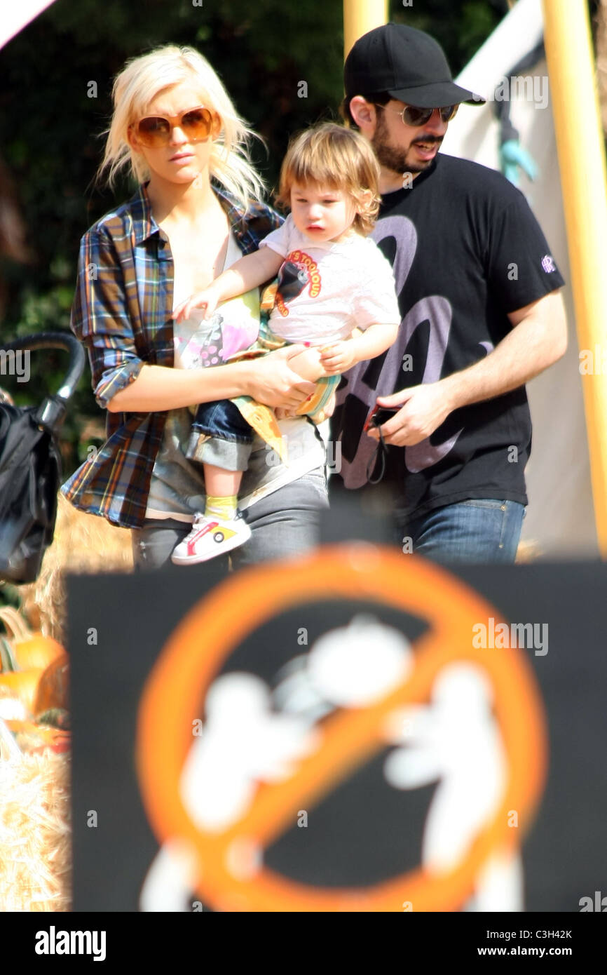 Christina Aguilera, son Max and Jordan Bratman visits Mr. Bones Pumpkin Patch in West Hollywood ...