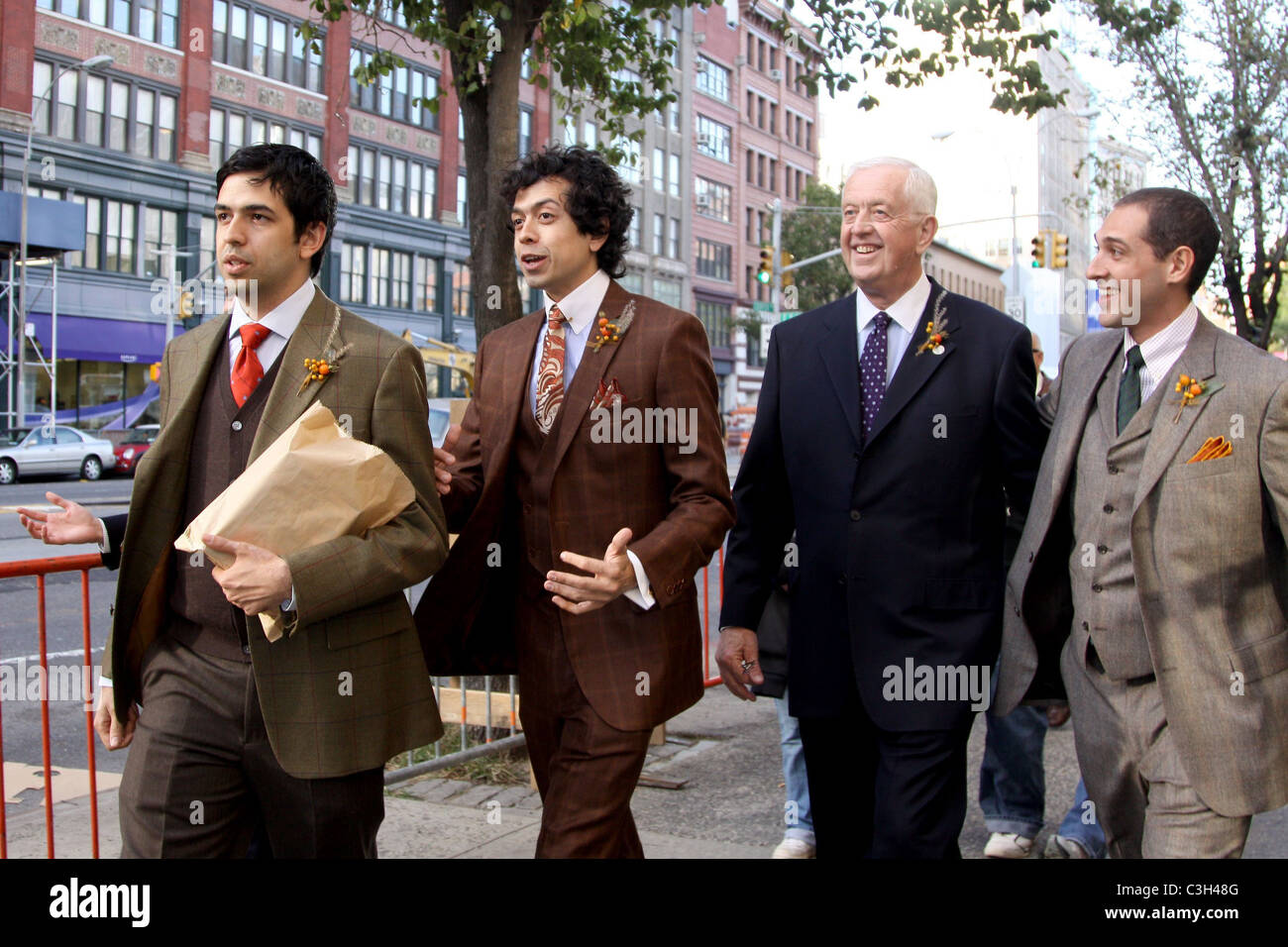 Actor Geoffrey Arend and his wedding party Geoffrey Arend marries 'Mad ...