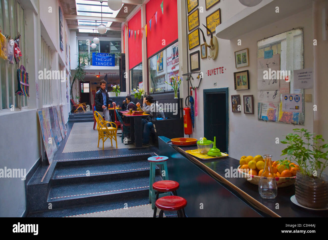 Cinema Rif cafe interior Tangier Morocco northern Africa Stock Photo ...