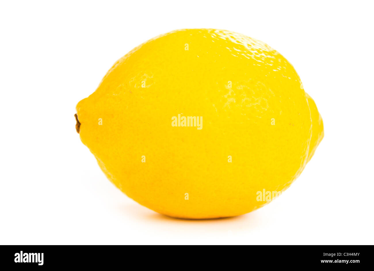 Ripe lemon isolated on white background Stock Photo - Alamy