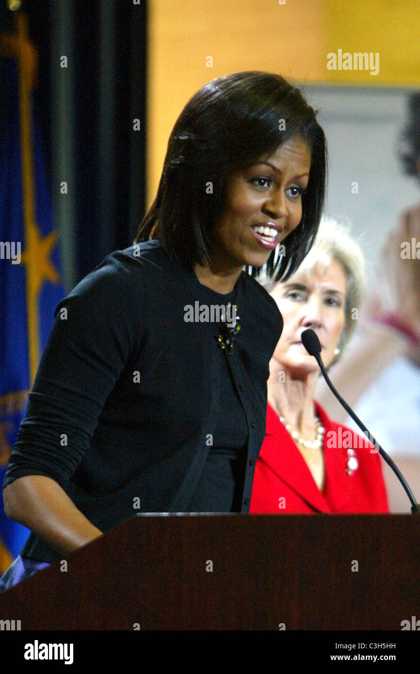 First Lady Michelle Obama spoke to employees of the Department of ...