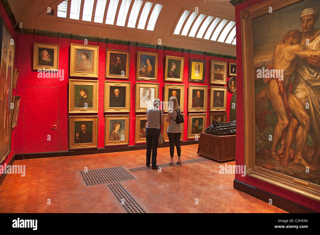 Watts Gallery - Graham Robertson Gallery - Two visitors view Watts ...