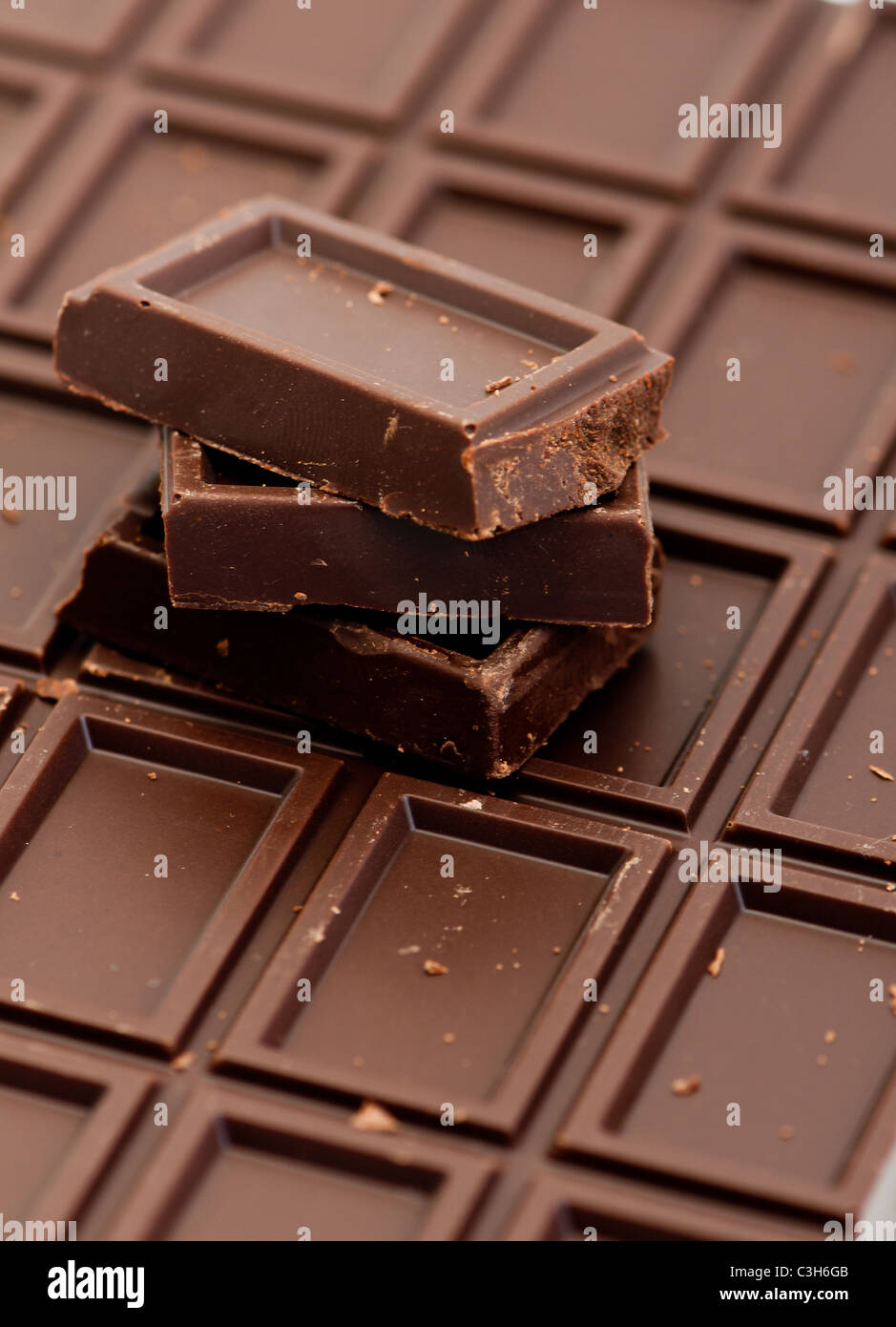 Group pieces dark chocolate hi-res stock photography and images - Alamy