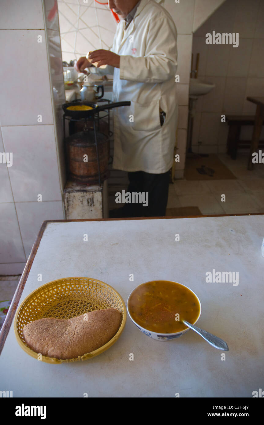 Harira soup and bread Tangier Morocco northern Africa Stock Photo - Alamy