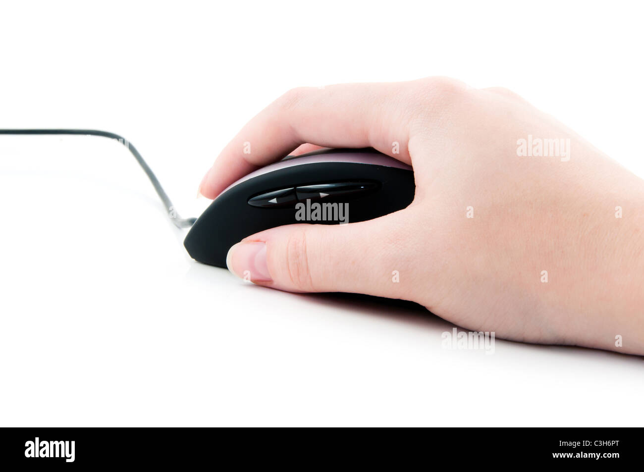 Hand on mouse of computer hi-res stock photography and images - Alamy