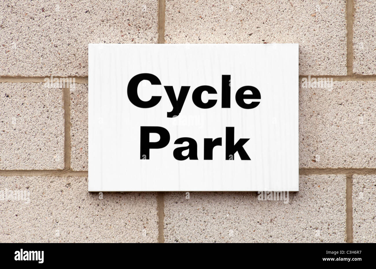 Cycle Park Sign Stock Photo - Alamy
