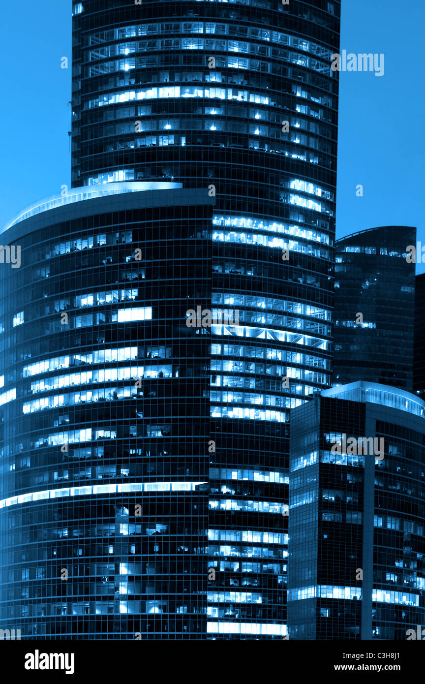 Russia City Modern skyscrapers in Moscow at sunset Stock Photo - Alamy