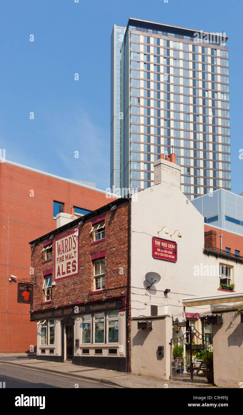 The Red lion public house Charles street Sheffield city centre South ...