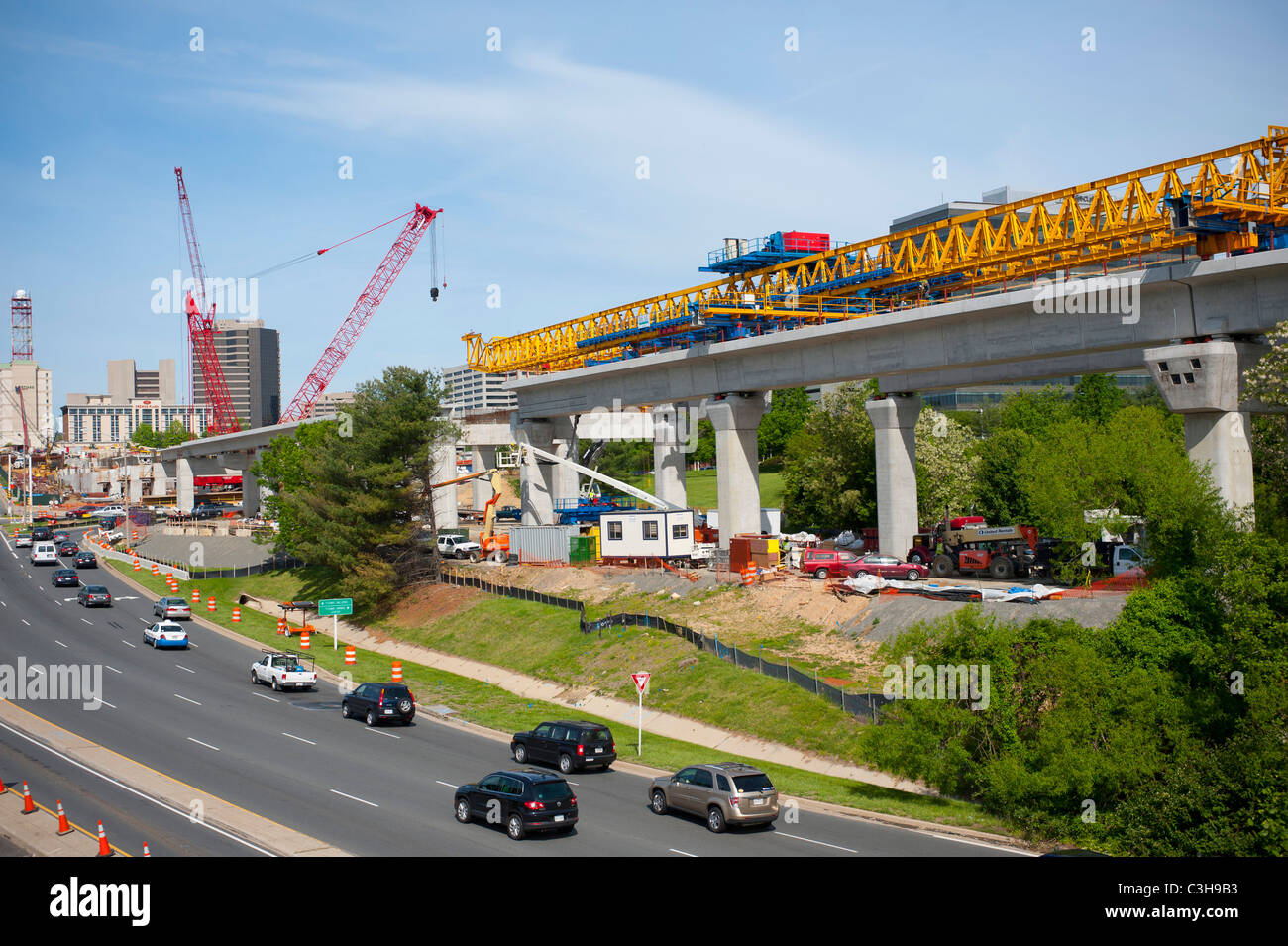 Light Rail Transit Under Construction High Resolution Stock Photography ...