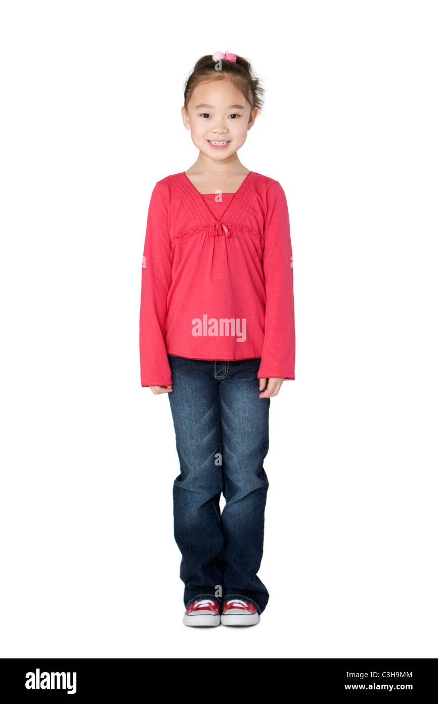 Young girl standing Stock Photo - Alamy