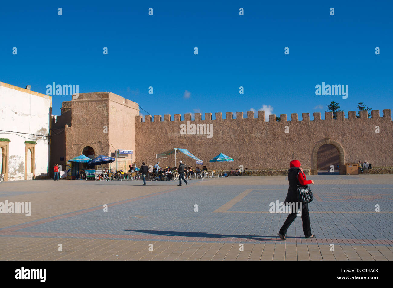 Place Moulay Hassan square Medina old town Essaouira central Morocco ...