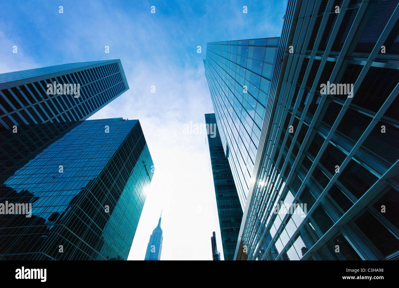 Low angle view of modern office buildings Stock Photo - Alamy