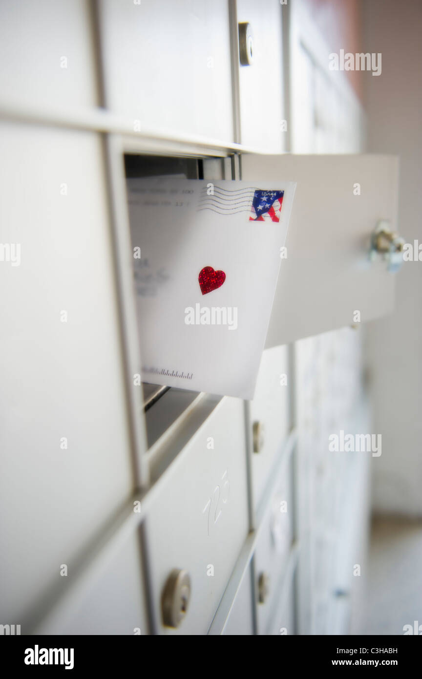 Close up of letter in mailbox Stock Photo - Alamy