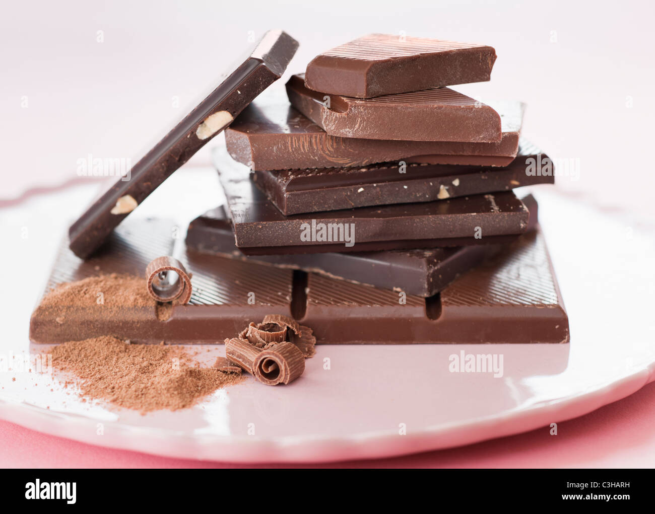 Stack of chocolate bars hi-res stock photography and images - Alamy