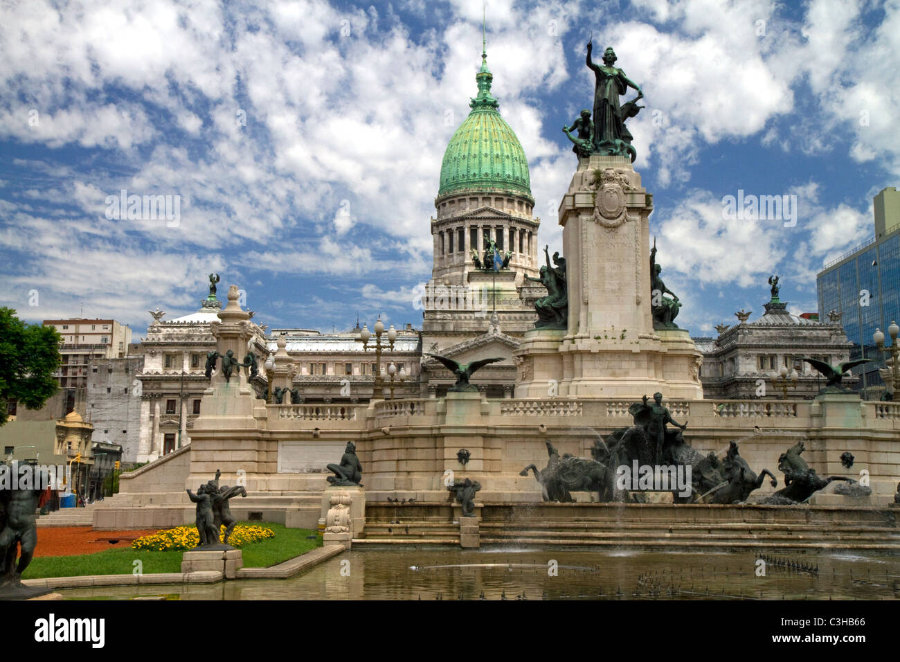 Monument to the Two Congresses in front of the Argentine National ...