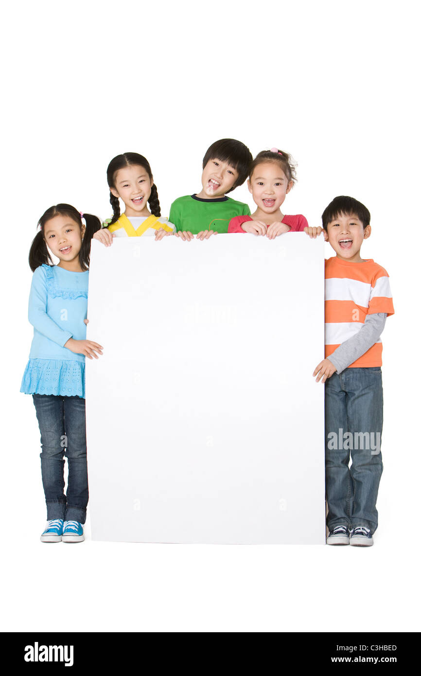 Group students holding blank sign hi-res stock photography and images ...