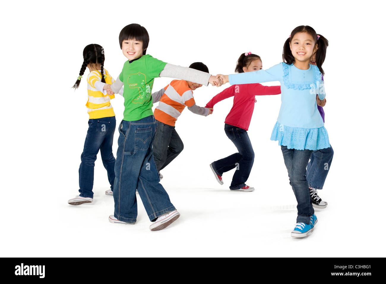 China children game holding hands hi-res stock photography and images ...