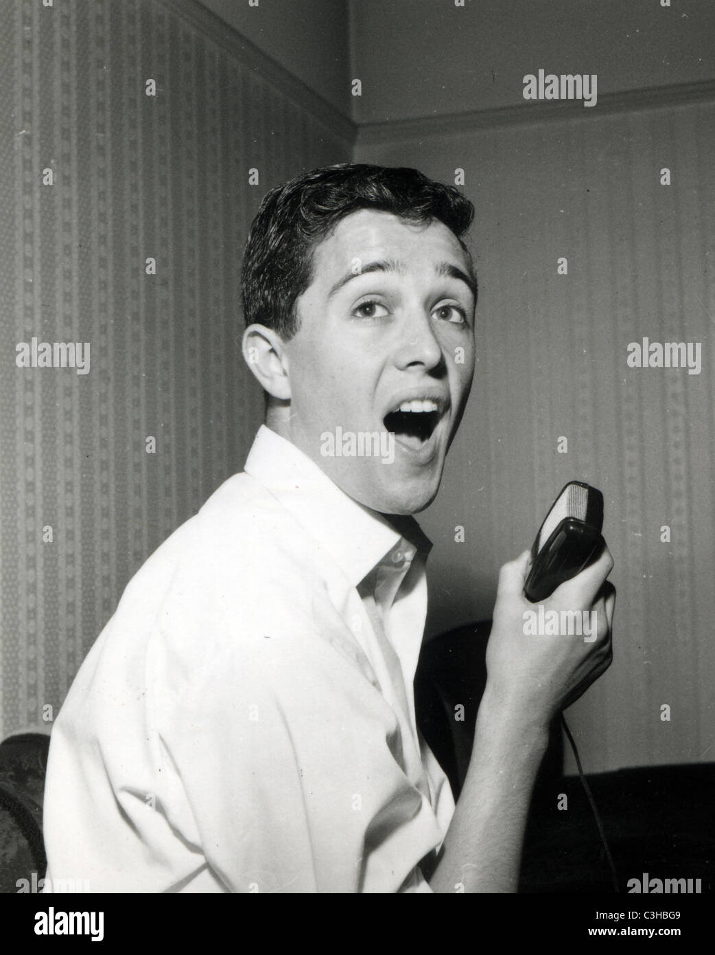 BARRY BARNETT UK pop singer about 1958 Stock Photo - Alamy