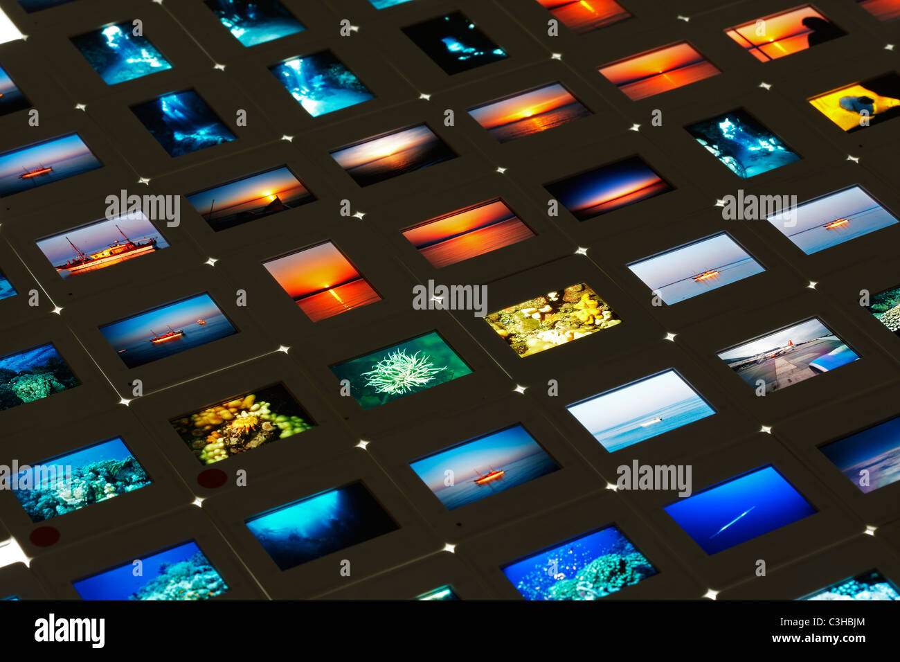 35mm Slides on a Lightbox Stock Photo - Alamy