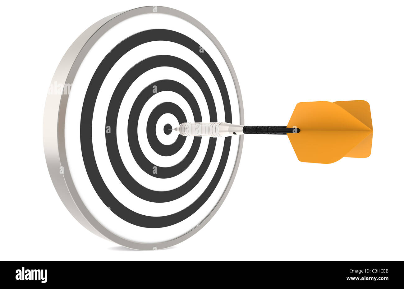 Dart hitting the target Stock Photo - Alamy