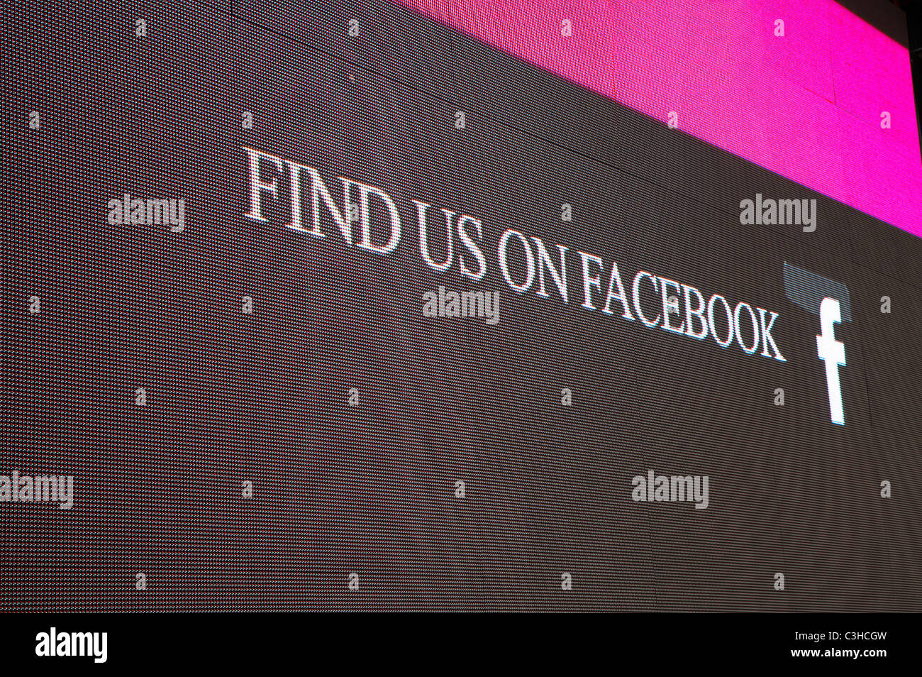 Facebook logo on outside display screen Stock Photo - Alamy