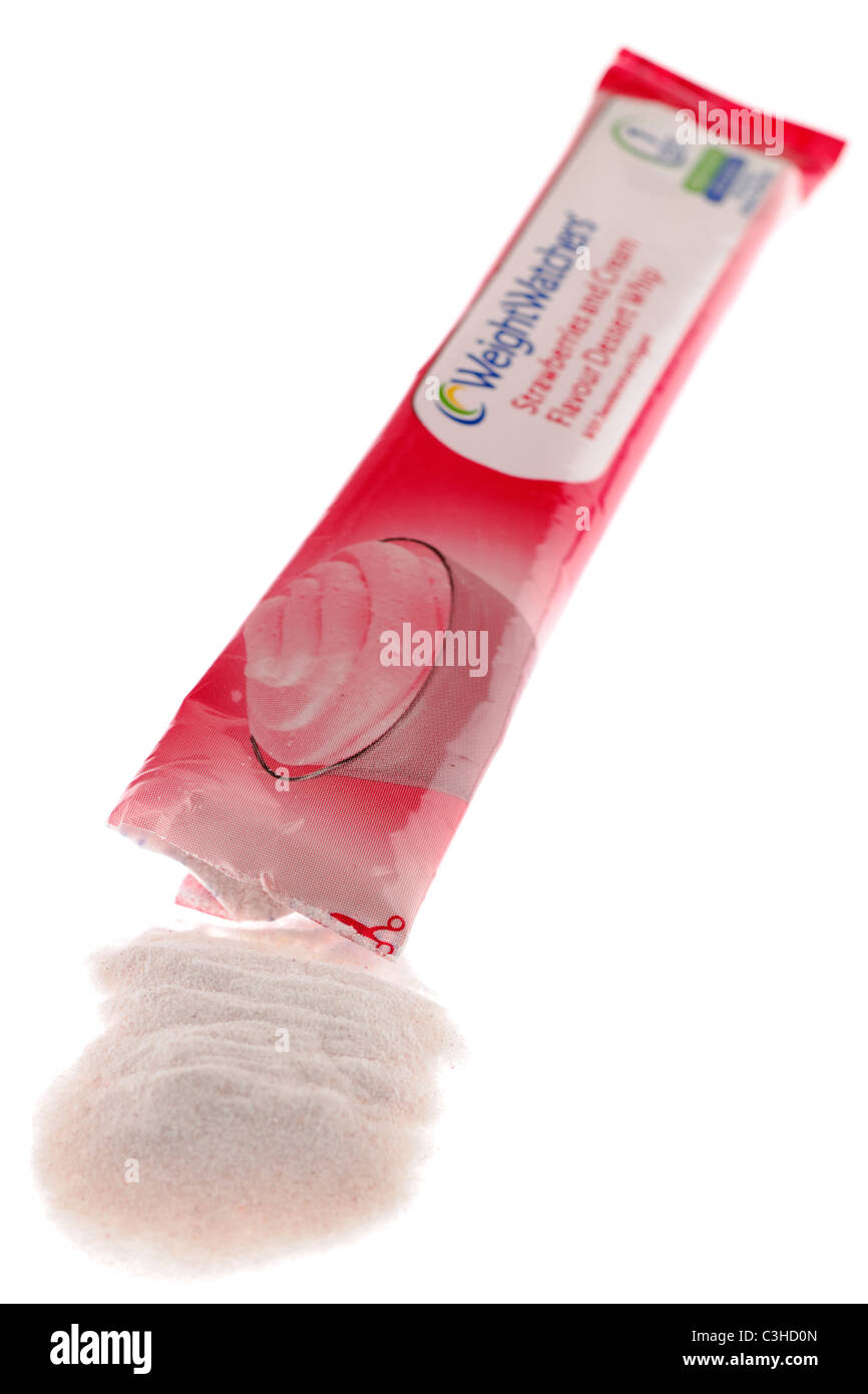 Weightwatchers red sachet of Strawberries and cream flavour dessert ...