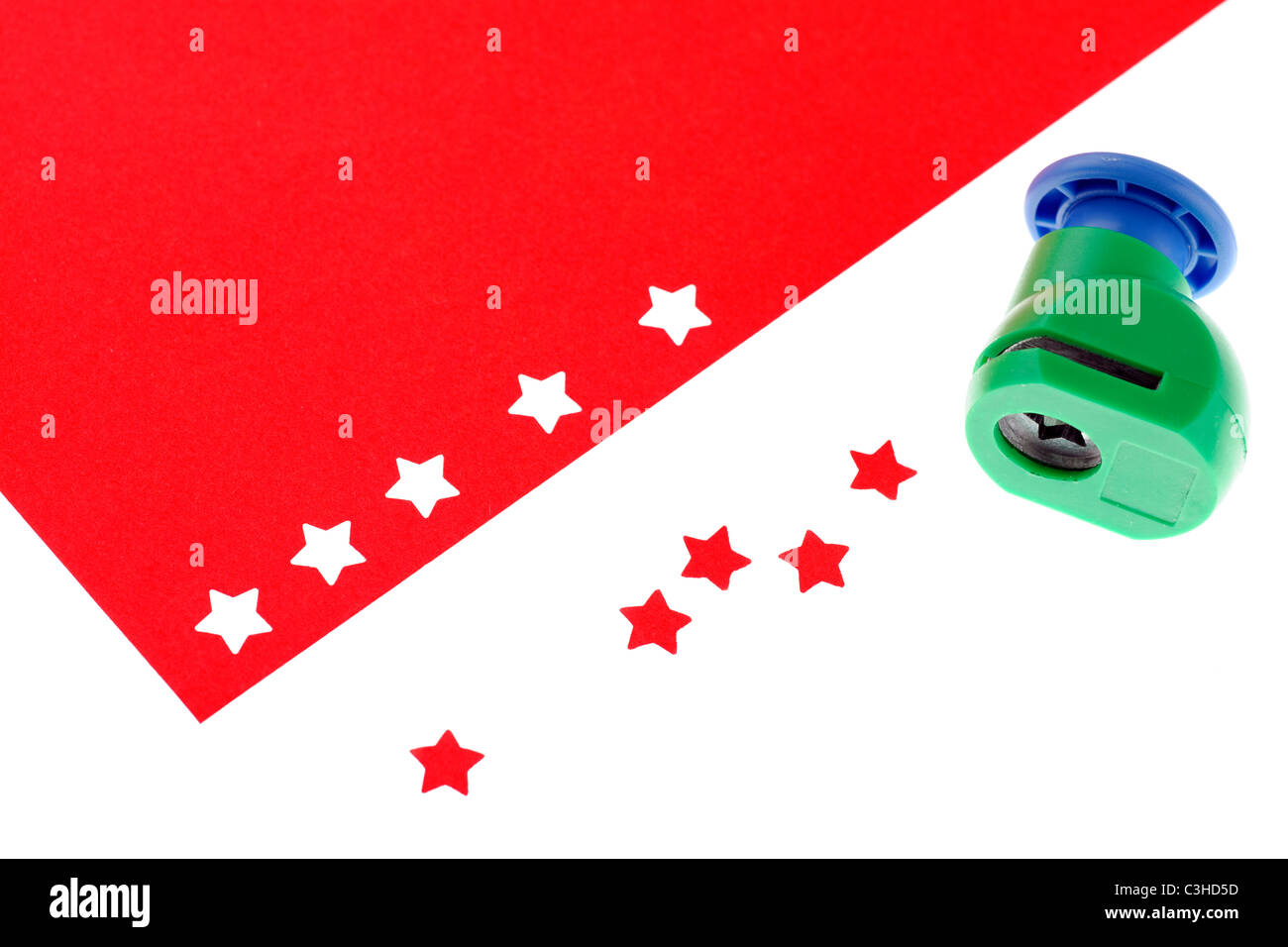 Kiddies five pointed star paper punch Stock Photo - Alamy