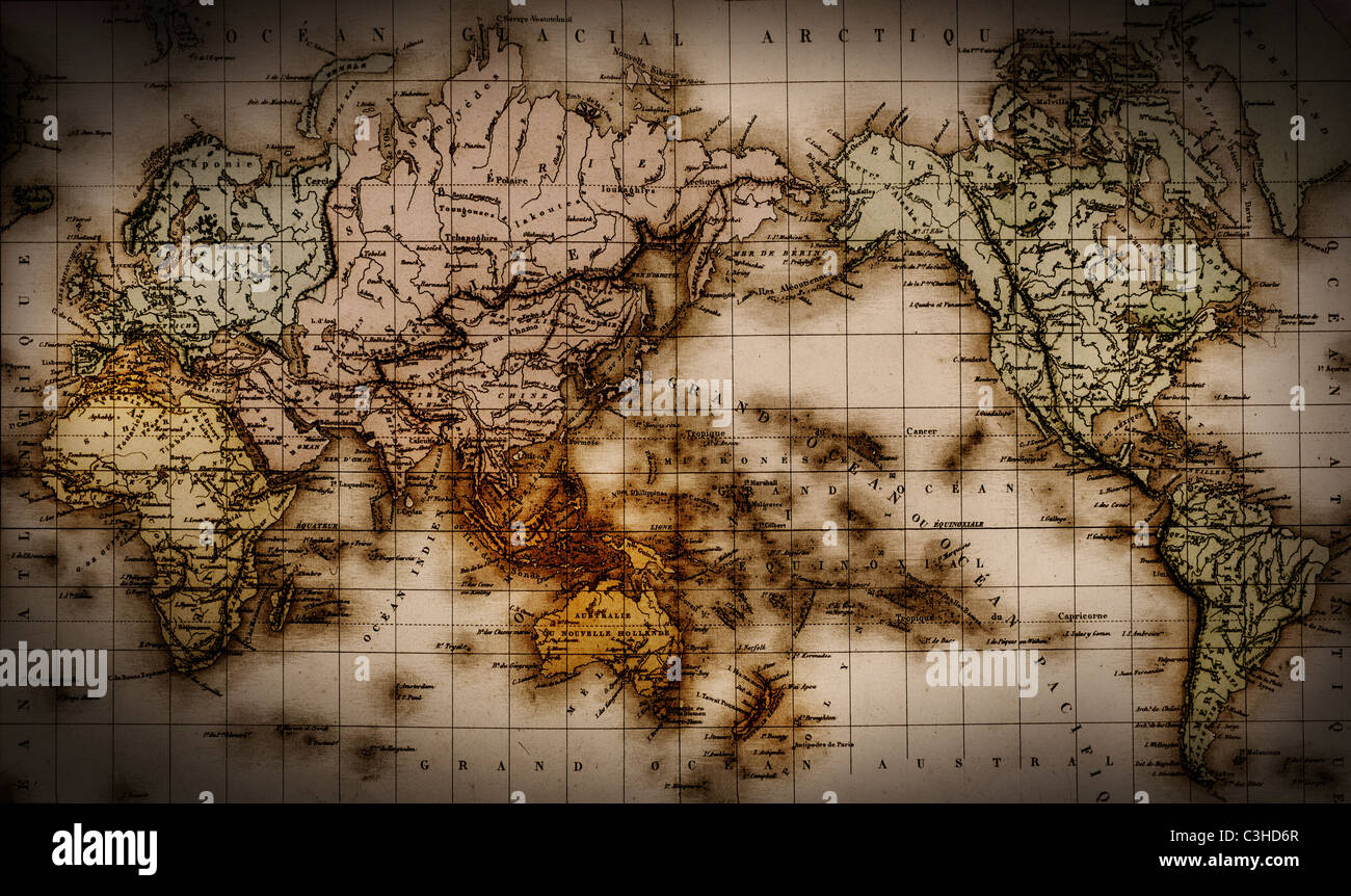 Antique map drawing hi-res stock photography and images - Alamy