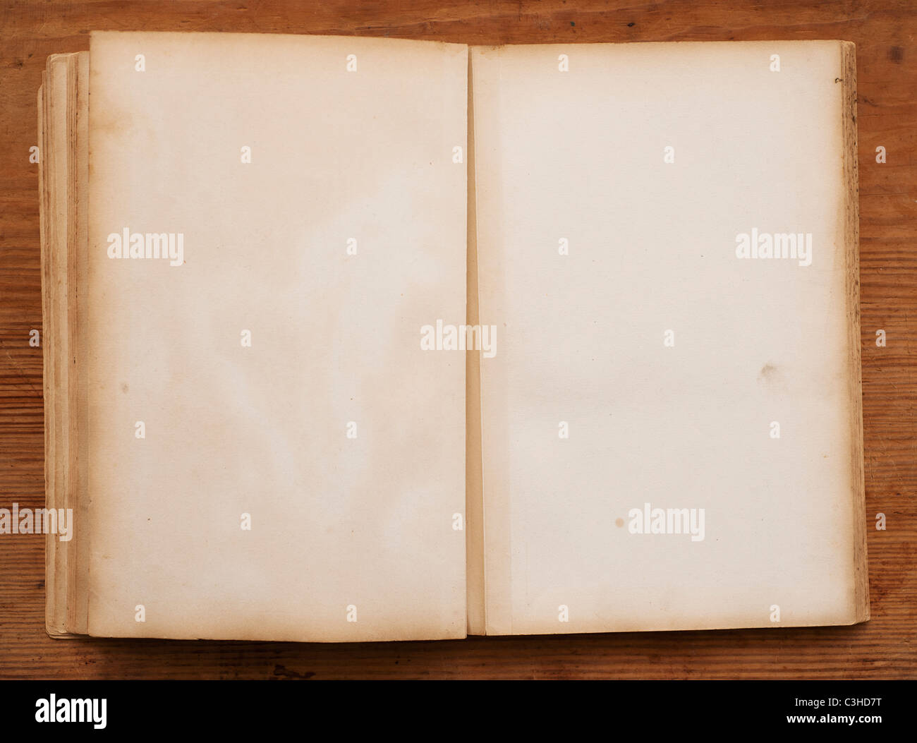 Close up of blank pages in antique book Stock Photo - Alamy