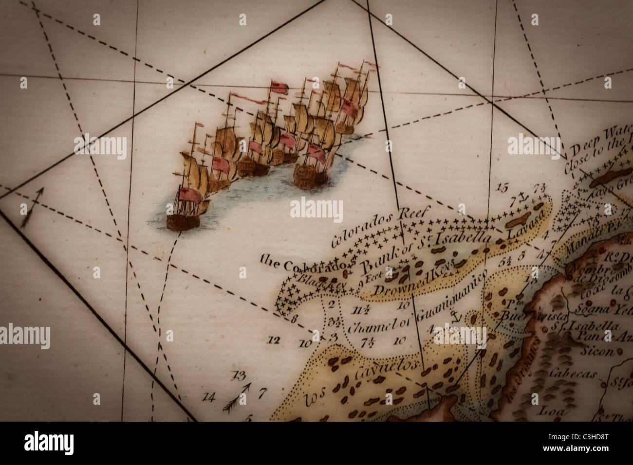 Antique ship drawing hi-res stock photography and images - Alamy