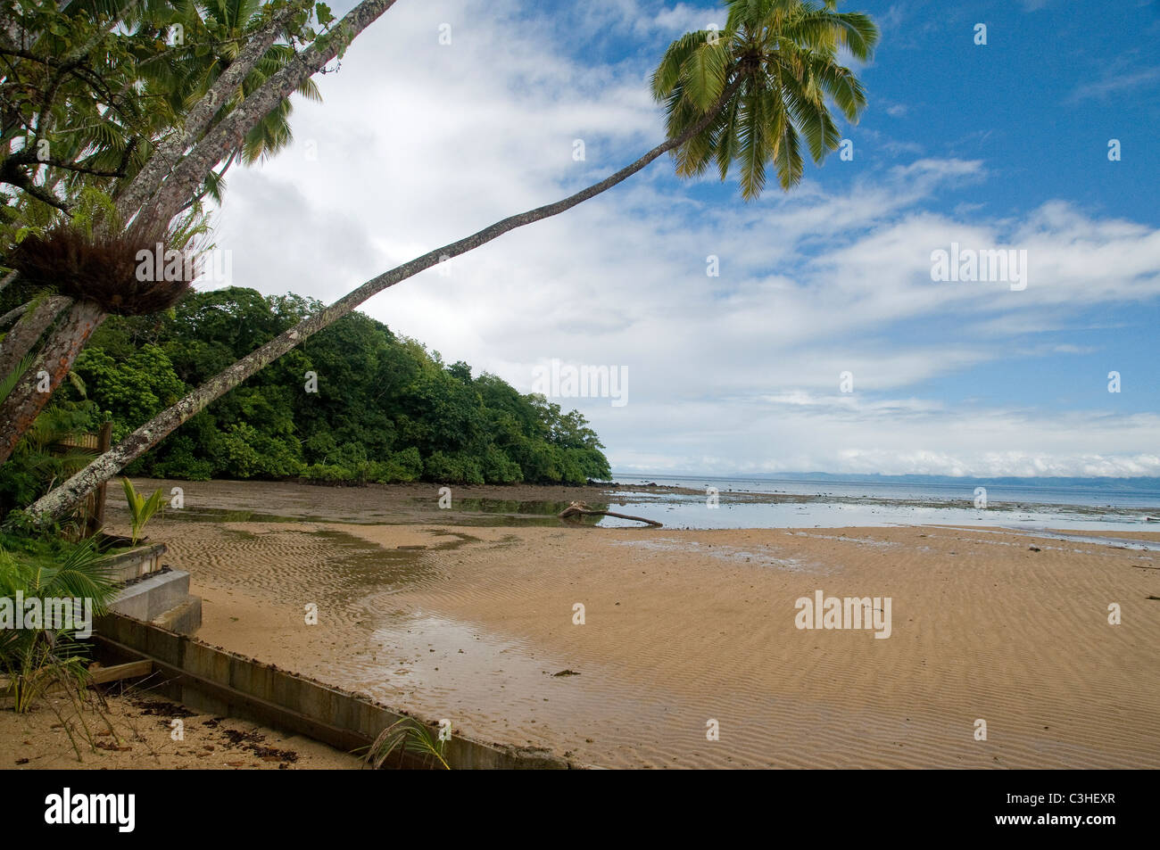 The shorelines along some of the South Pacific islands of Fiji, such as ...